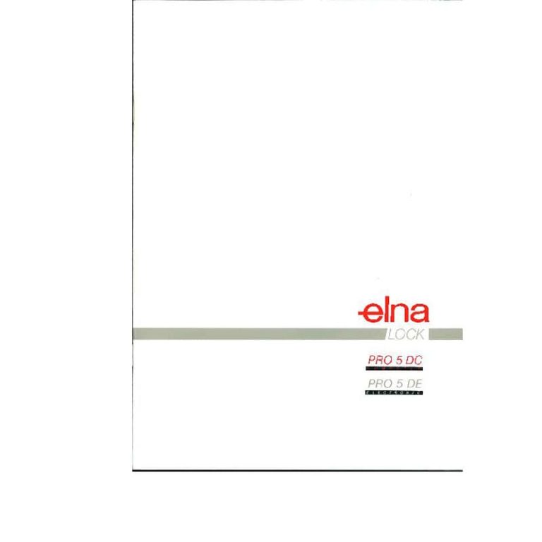 Elna PRO 5DC DE Instruction Manual PDF Download – Elna Direct