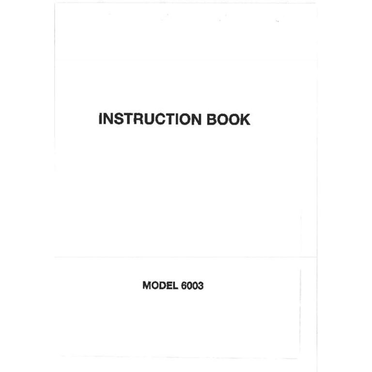 Elna 6003 Instruction Manual PDF Download – Elna Direct